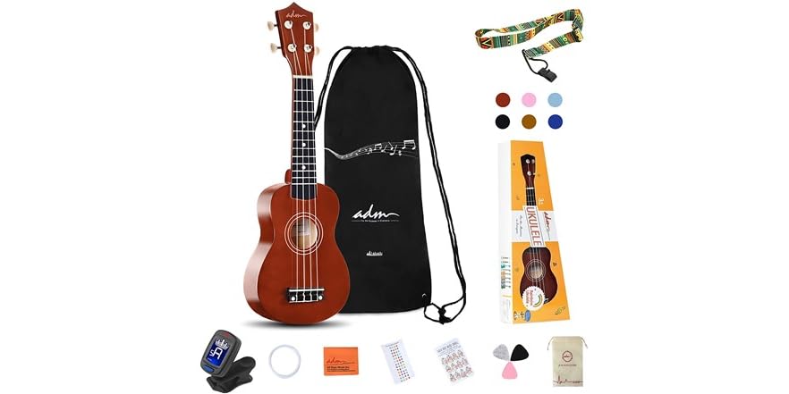 ADM Beginner 21" Soprano Ukulele Starter Kit