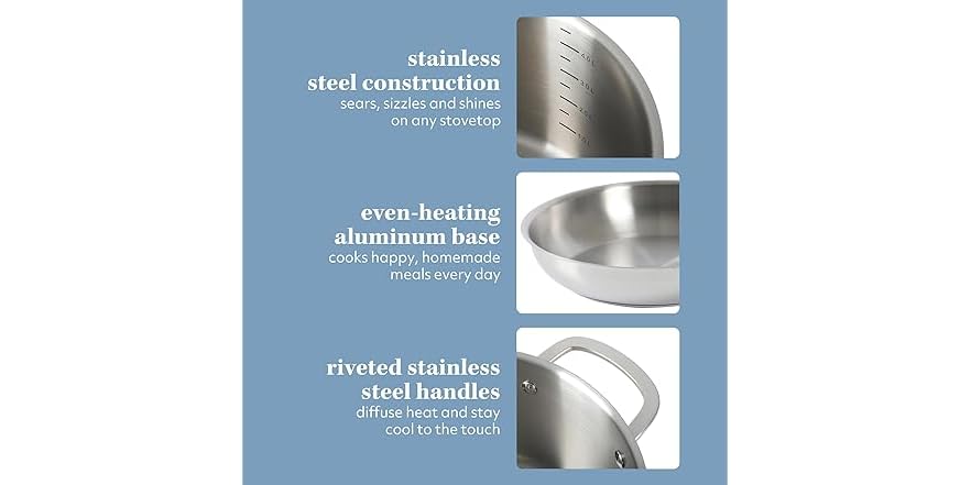 Sur La Table 10 Piece Stainless Steel Cookware Set (Open Box)