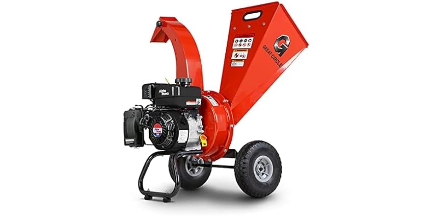 GreatCircleUSA Mini Wood Chipper Shredder Mulcher Ultra Duty 7 HP