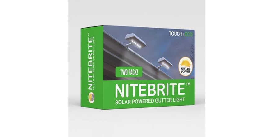 Touch of ECO Nitebrite Solar Spotlights, 2 Pack