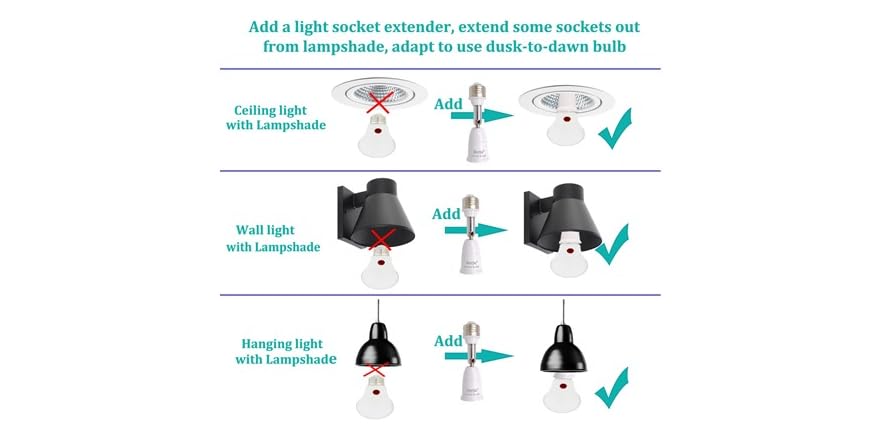 Light Socket Extender [4-Pack]
