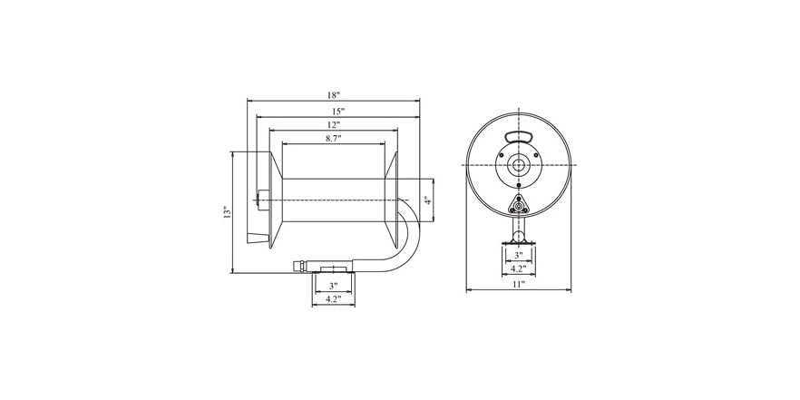 Reelworks Air Hose Reel without Hose (Open Box)