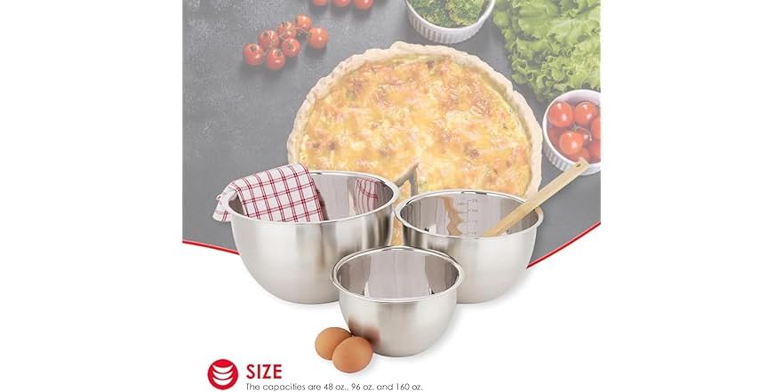 Home Basics 3 Piece Stainless Steel Nest