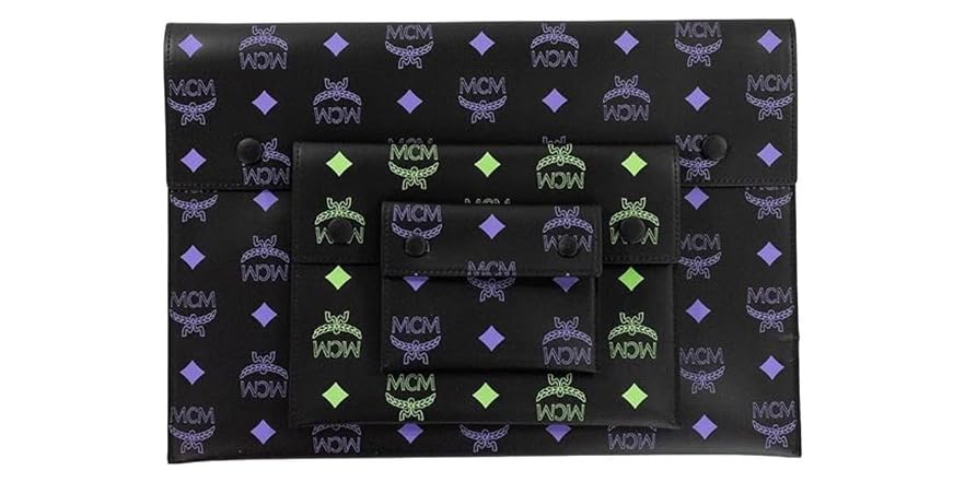 MCM Color Splash Logo Pouch