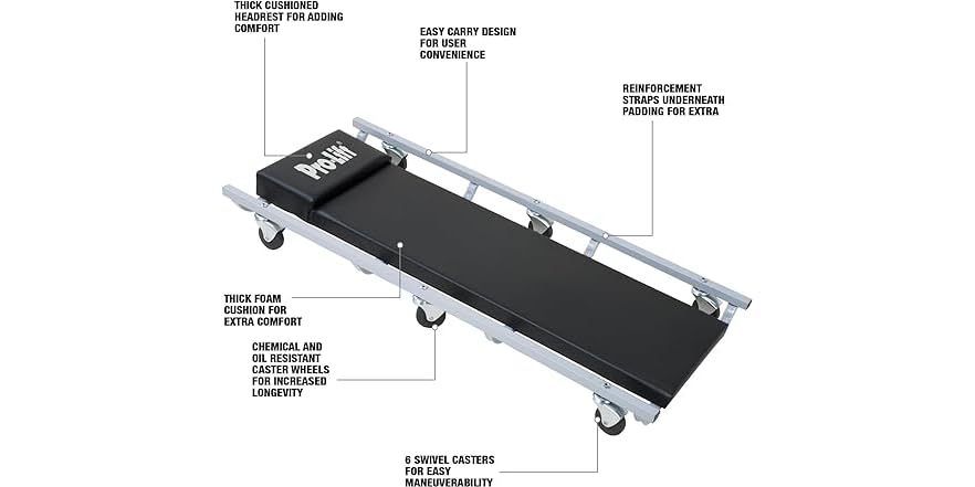 Pro-Lift Mechanic Rolling Creeper - 40 Inch 350lb