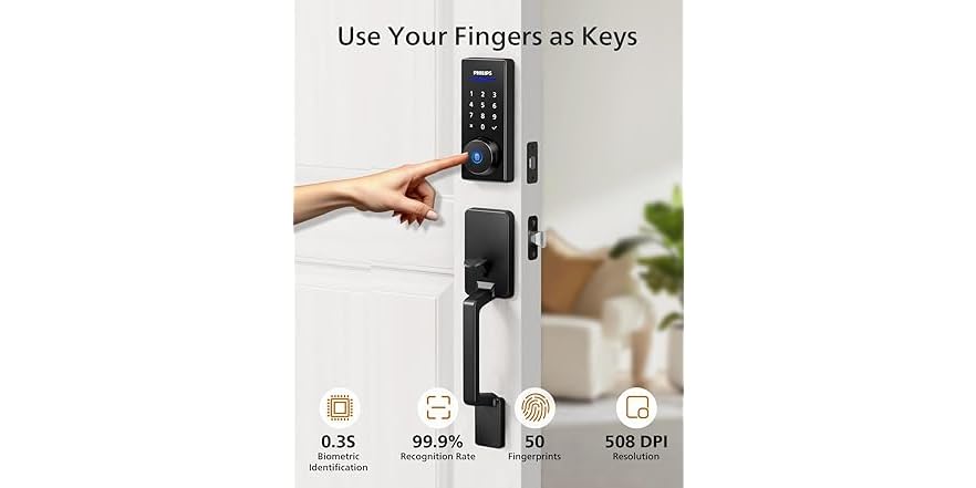 Philips 4000 Series WiFi Smart Deadbolt W/Handleset