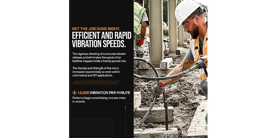 SuperHandy Concrete Vibrating Power Tool, 13k VPM