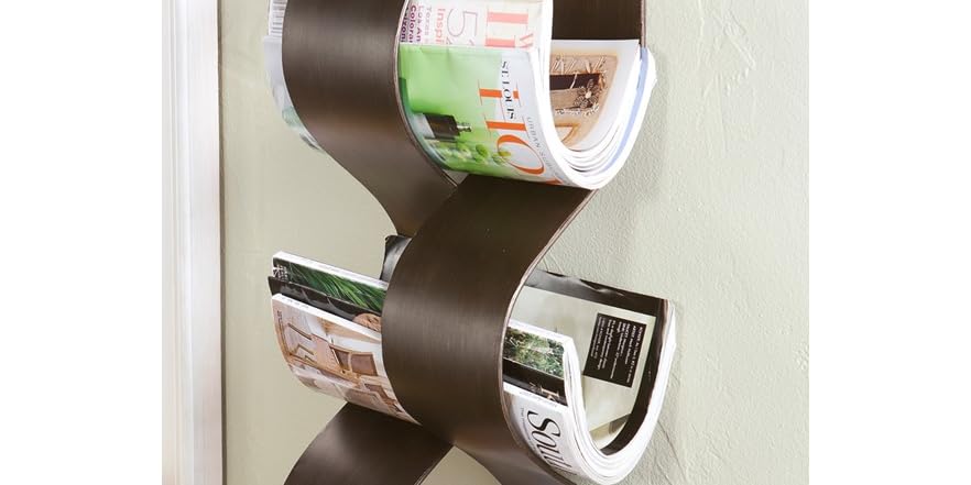 Wave Wall Mount Magazine Rack