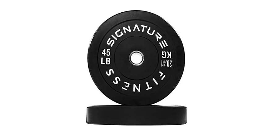 Signature Fitness Fitvids Olympic Weight Plates, 45lbs, Pair