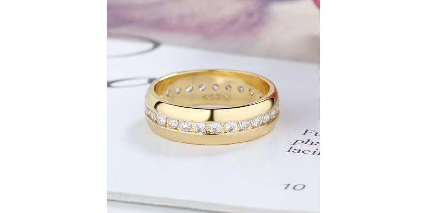 Channel Set Crystal Band