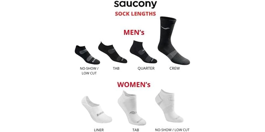Saucony Performance Socks 6-Pack Black