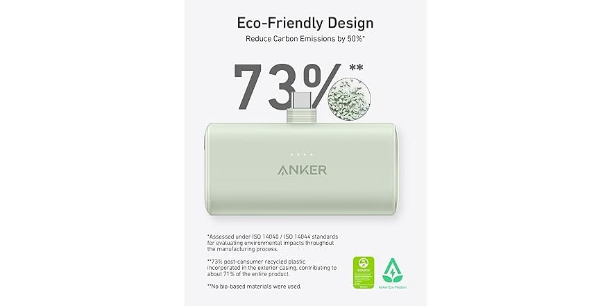 (1 or 2 PACK) Anker Nano 5,000mAh Power Bank with Built-in Lightning ...