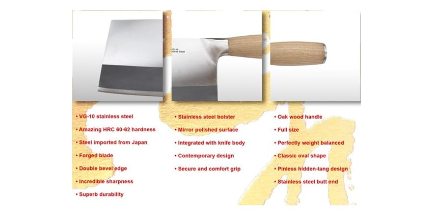 ZHEN Japanese Forged Bone Cleaver - 8"