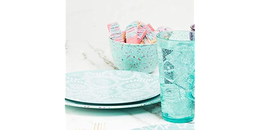 Zak Designs Confetti Salad Plates Mint