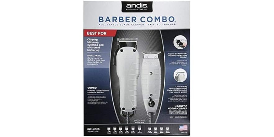 Andis Barber Combo Clipper White
