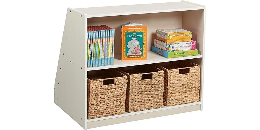 Double-Sided Mobile Book Display W/ Storage