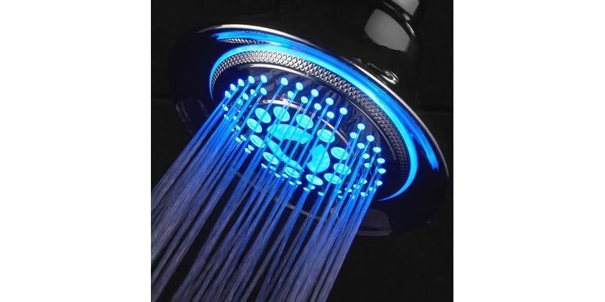 Spa Control System DreamSpa® Chrome LED Rainfall Shower Head - Color ...