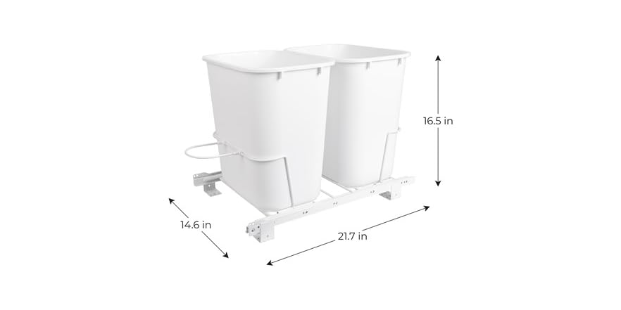Smart Design Pull Out Dual Garbage Can
