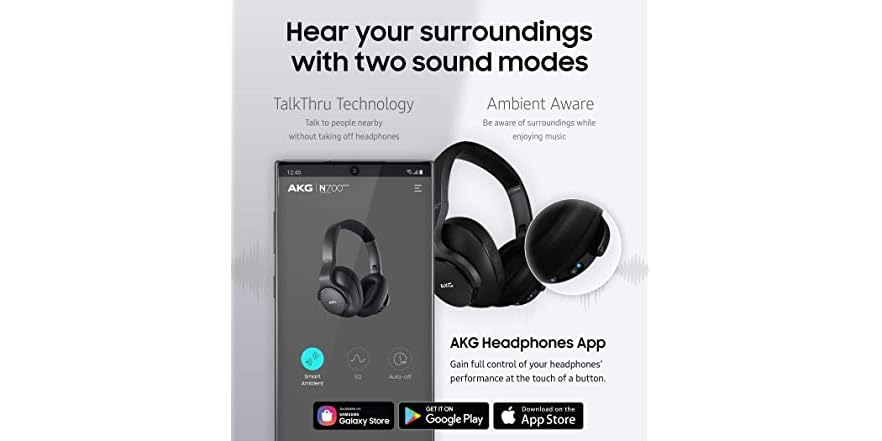 AKG Active Noise Cancelling Over-Ear Headphones (NEW)