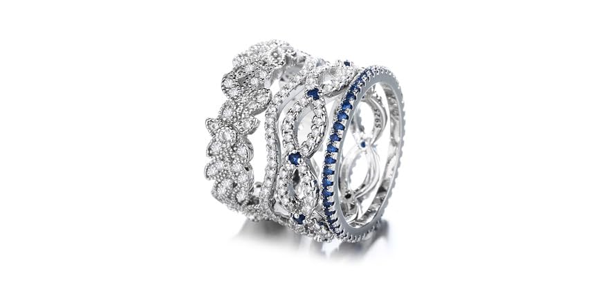 Sapphire Stackable Ring Set