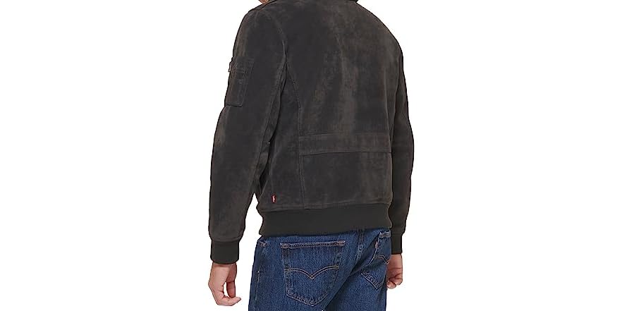 Levi's Mens Suede Aviator Bomber Jacket