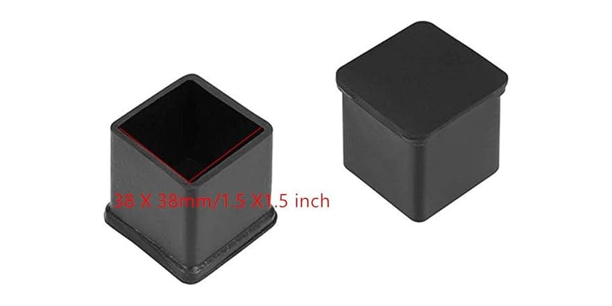 24PCS Square Rubber Chair Leg Tips