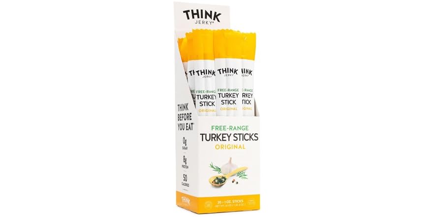 Think Jerky Turkey Sticks- 20 Sticks