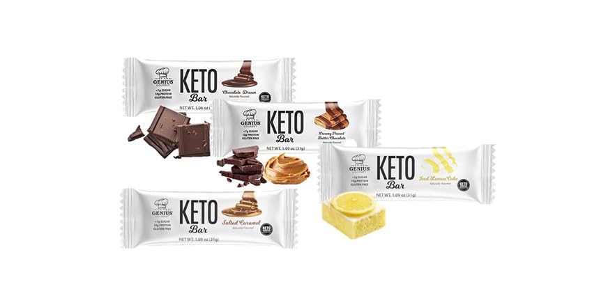 (20ct) Genius Gourmet Keto Protein Bars