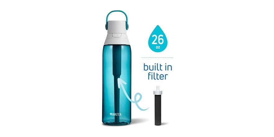 Brita Water Bottle with Filter, 26 Ounce