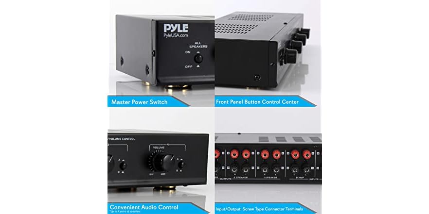 Pyle 4 Channel Speaker Selector