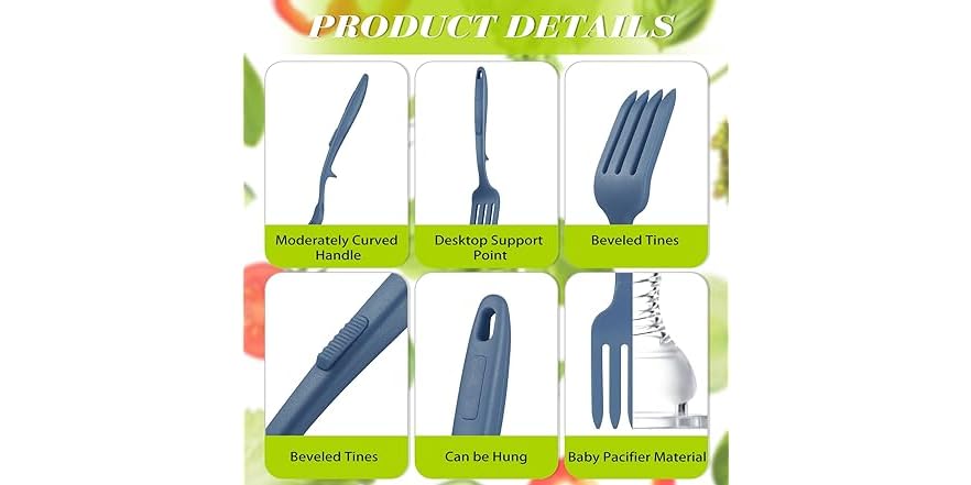 2 Pcs Silicone Flexible Mixing Fork