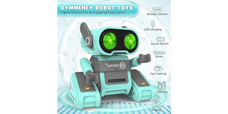 OYMMENEY W305 Remote Control Robot Toy for Kids (Open Box)