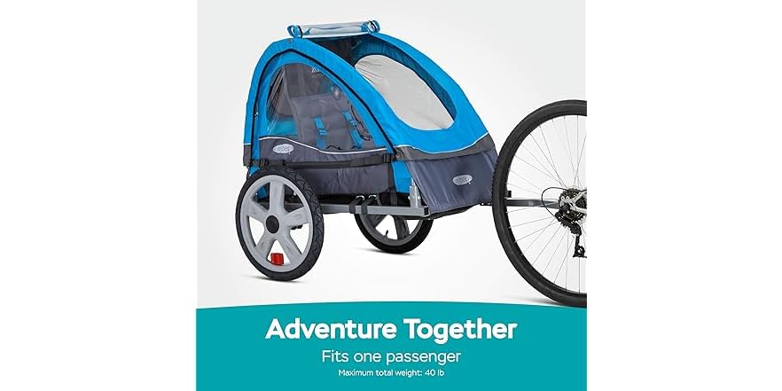 Instep 12-QE104A Instep Bike Trailer, Single Blue (Open Box)