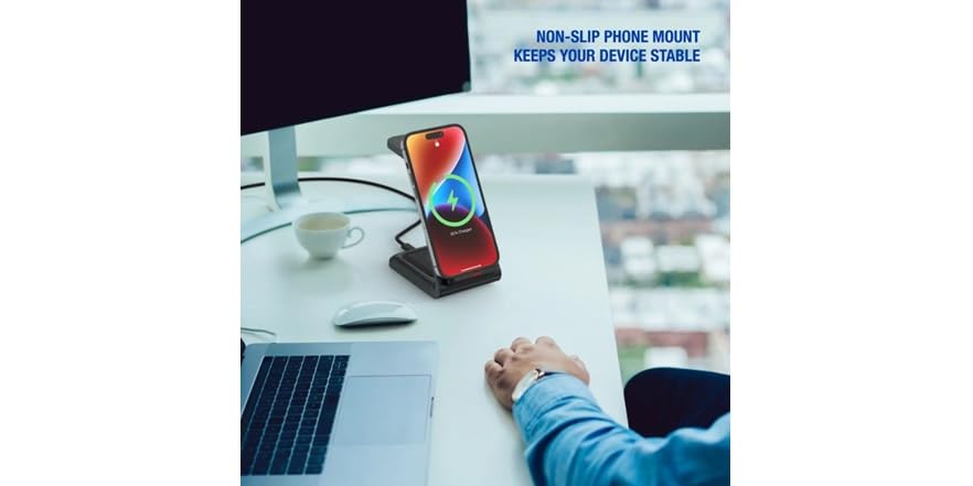 TZUMI PowerSync 3-in-1 Wireless Charging Stand