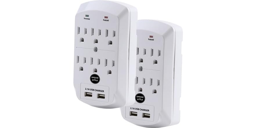 Office+Style Surge Protector (2 Pack)