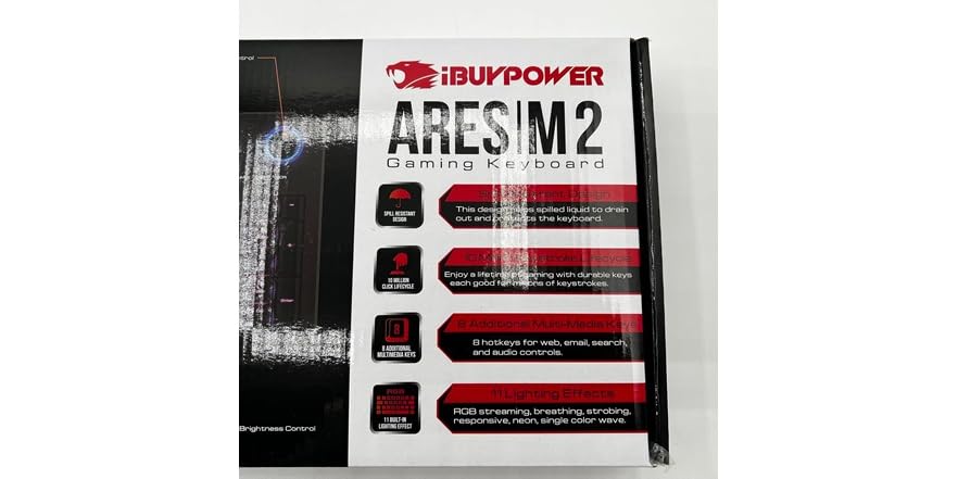 Ares M2 RGB Backlit USB Gaming Keyboard