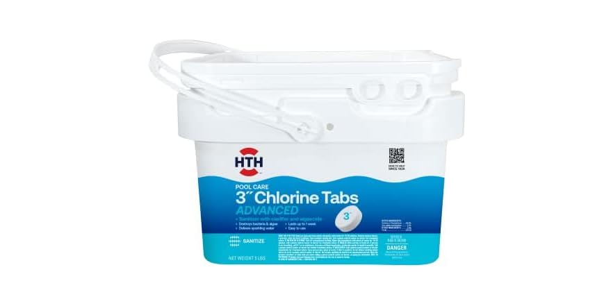 HTH 42052 Swimming Pool Care 3" Chlorine Tabs Advanced