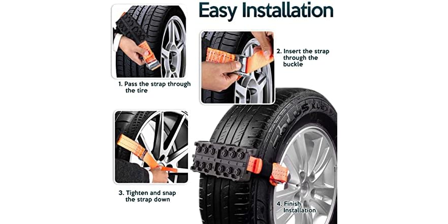 Zone Tech Vehicle Anti-Skid Tire Blocks