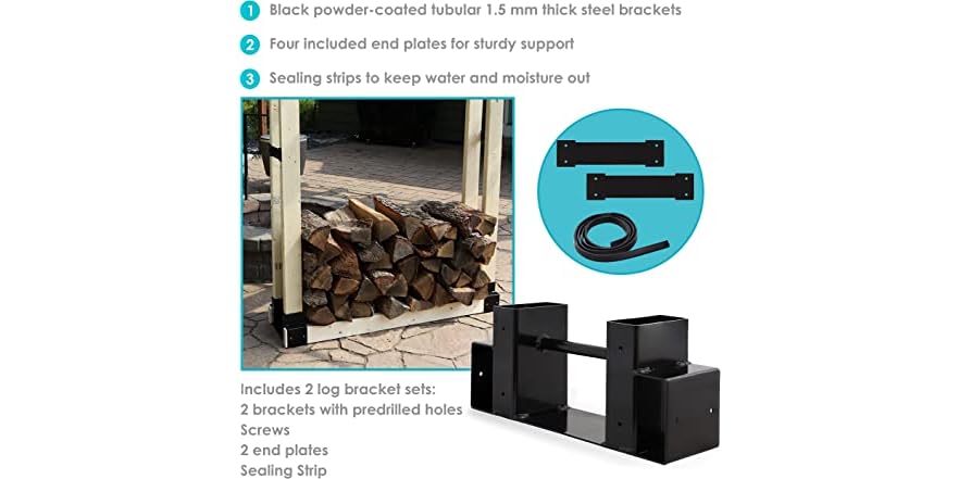 Firewood Log Rack Bracket Kit