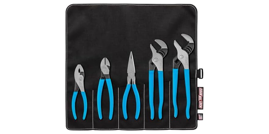 CHANNELLOCK TOOL ROLL-3 5pc Professional Pliers Set