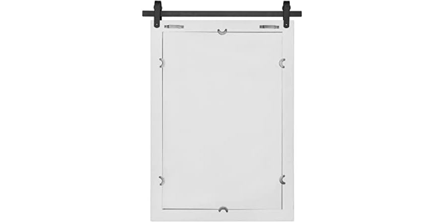 Clavie Rustic Farmhouse Mirror, White