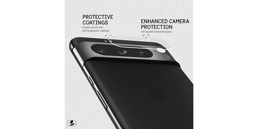 Pelican Google Pixel 8 PRO Camera Lens Protector - 9H Tempered Glass