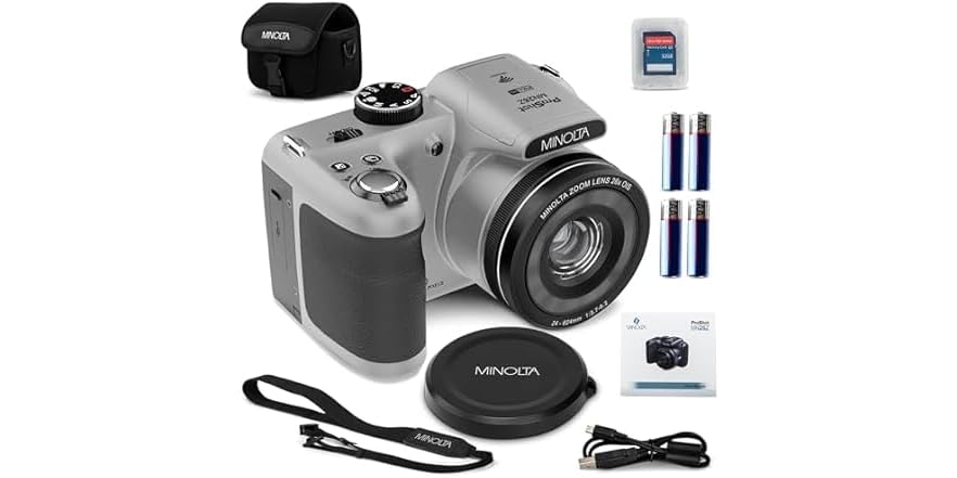 (NEW) Minolta 20 Mega Pixels 26x Optical Zoom Digital Camera with 1080p ...