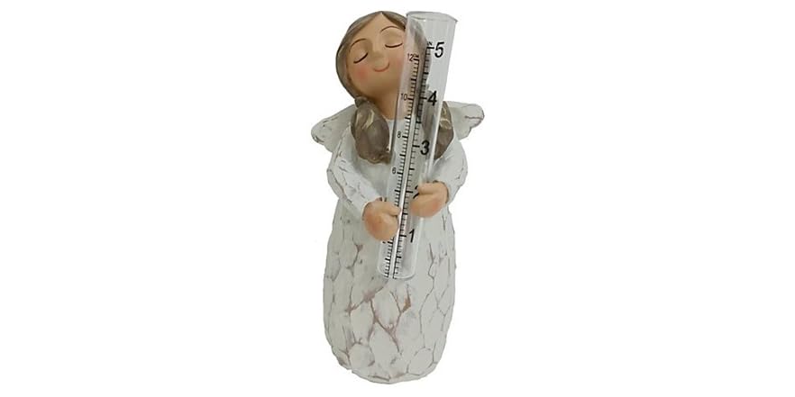 9" Resin Angel Rain Gauge