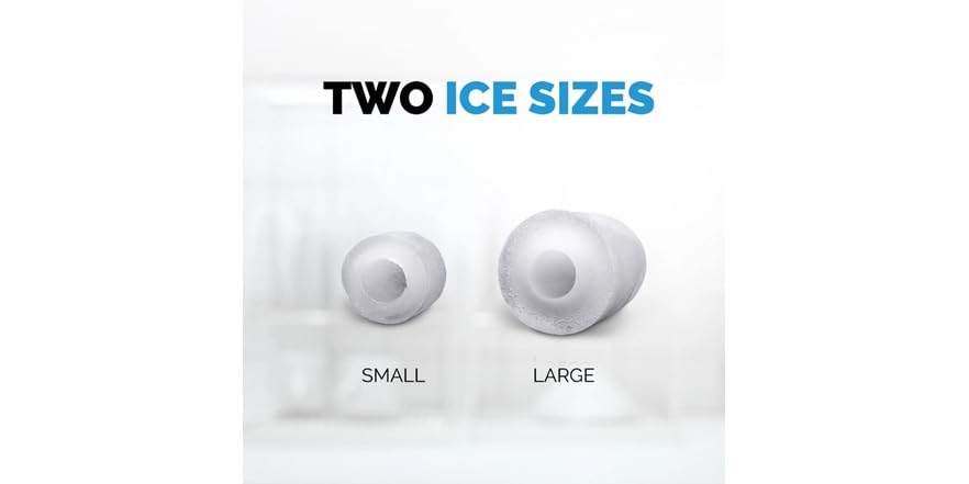 Countertop Ice Maker w/ 2 Ice Sizes, 26 lbs