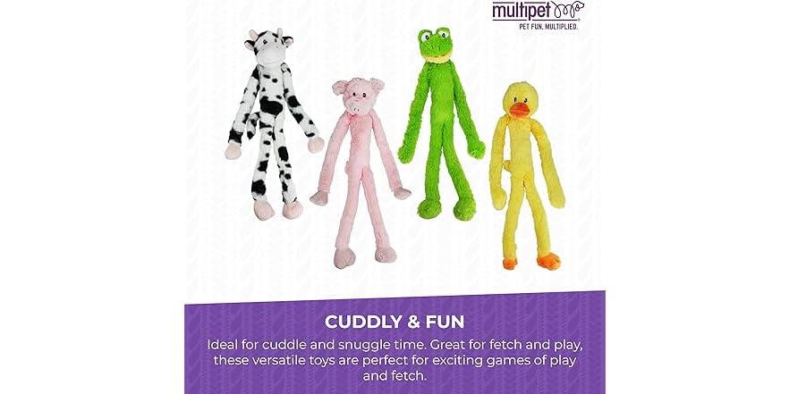Multipet Swingin' Slevin Cow Dog Plush Toy