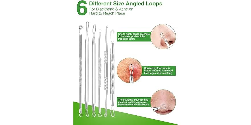 15 PCS Blackhead Remover Pimple Popper Tool Kit