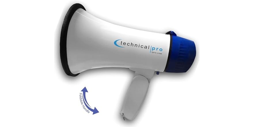 Megaphone with Siren & Foldable Handle