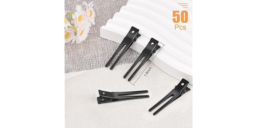 2-Pack Double Prong Curl Clips Set