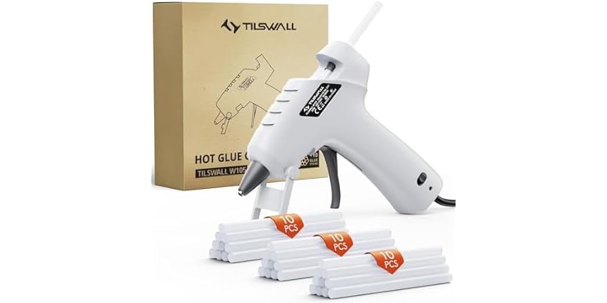 TILSWALL W105 Tilswall Hot Glue Gun White
